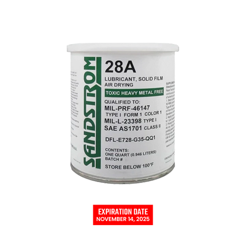 28A Sandstrom Solid Film Lubricant - MIL-PRF-46147D / MIL-L-23398 ...