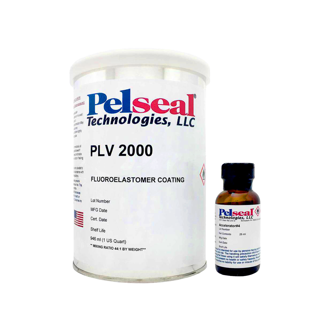 Pelseal Fluoroelastomer Adhesive & Coating Kit PLV2000 - Quart ...